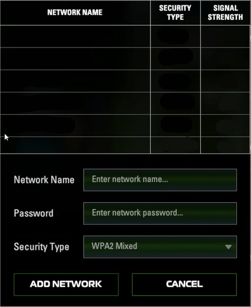 5.X Manually Adding a Network